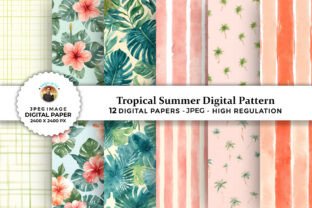 Tropical Summer Digital Patterns Graphic by sagorarts · Creative Fabrica