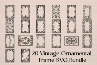 Vintage Ornamental Frame SVG Bundle Graphic by gfxrokey · Creative Fabrica