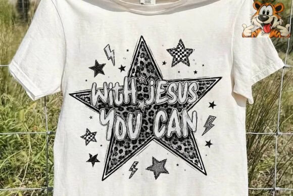 With Jesus You Can Star PNG Sublimation Graphic by TigerDesigns ...