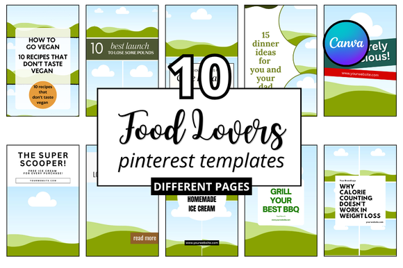 10 Food Lovers Pinterest Pin Graphic by FolieDesign · Creative Fabrica