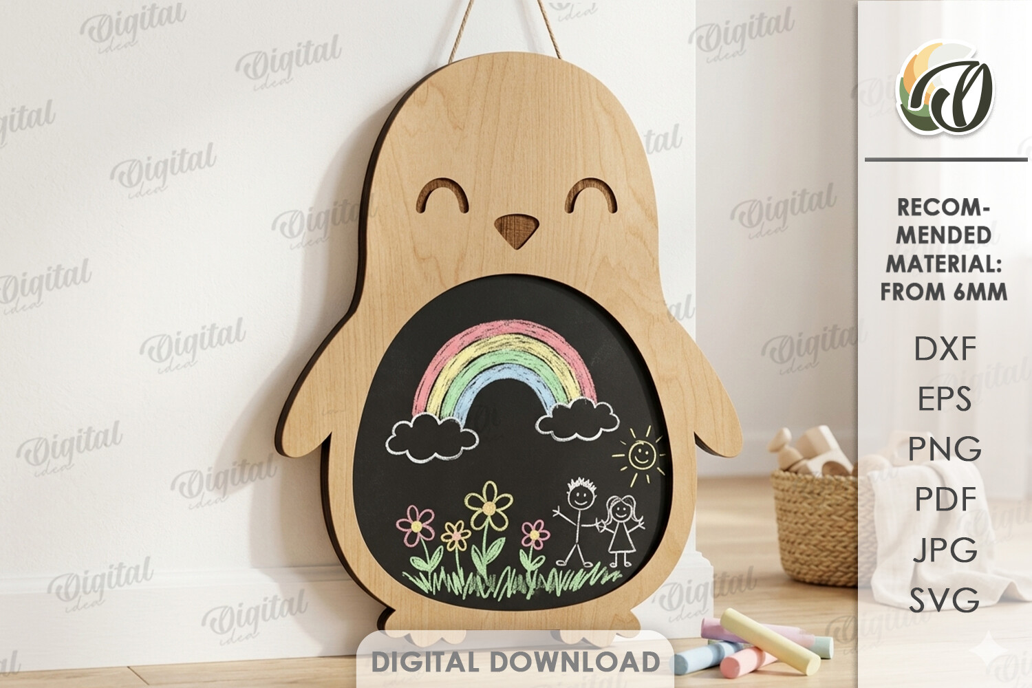 3D Kids Chalkboard Laser Cut · Creative Fabrica
