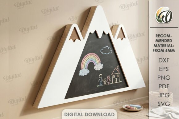3D Kids Chalkboard Laser Cut · Creative Fabrica