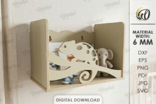 3D Kids Wall Shelf Laser Cut · Creative Fabrica