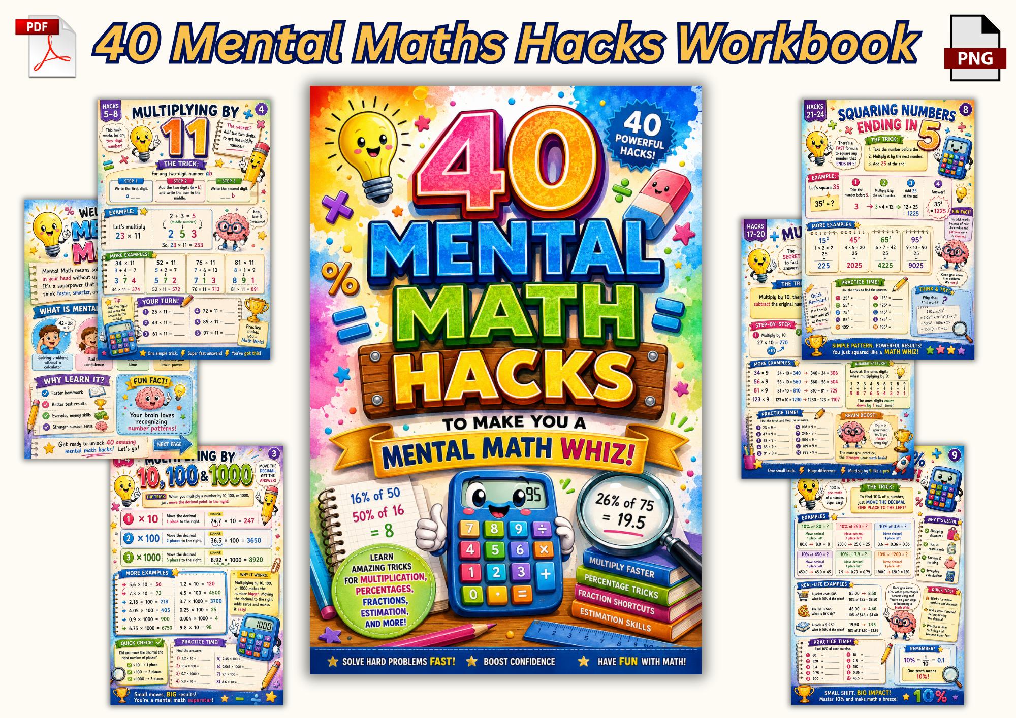 40 Mental Math Hacks Workbook Graphic by Nora as · Creative Fabrica