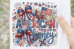 American Honey Patriotic Bow PNG Graphic by Moms Love · Creative Fabrica