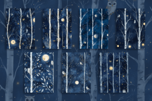 Aquarelle Lunar Sylvan Backdrop Graphic by DigiArt · Creative Fabrica