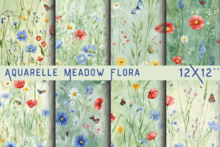 Aquarelle Meadow Flora Backdrop Graphic by DigiArt · Creative Fabrica