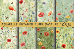 Aquarelle Untamed Flora Pasture Backdrop Graphic by DigiArt · Creative ...