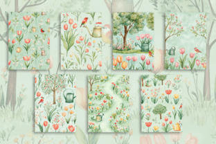 Aquarelle Vernal Parterre Backdrop Graphic by DigiArt · Creative Fabrica