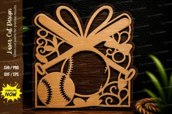 Baseball Gift Frame Laser Cut Svg Design · Creative Fabrica