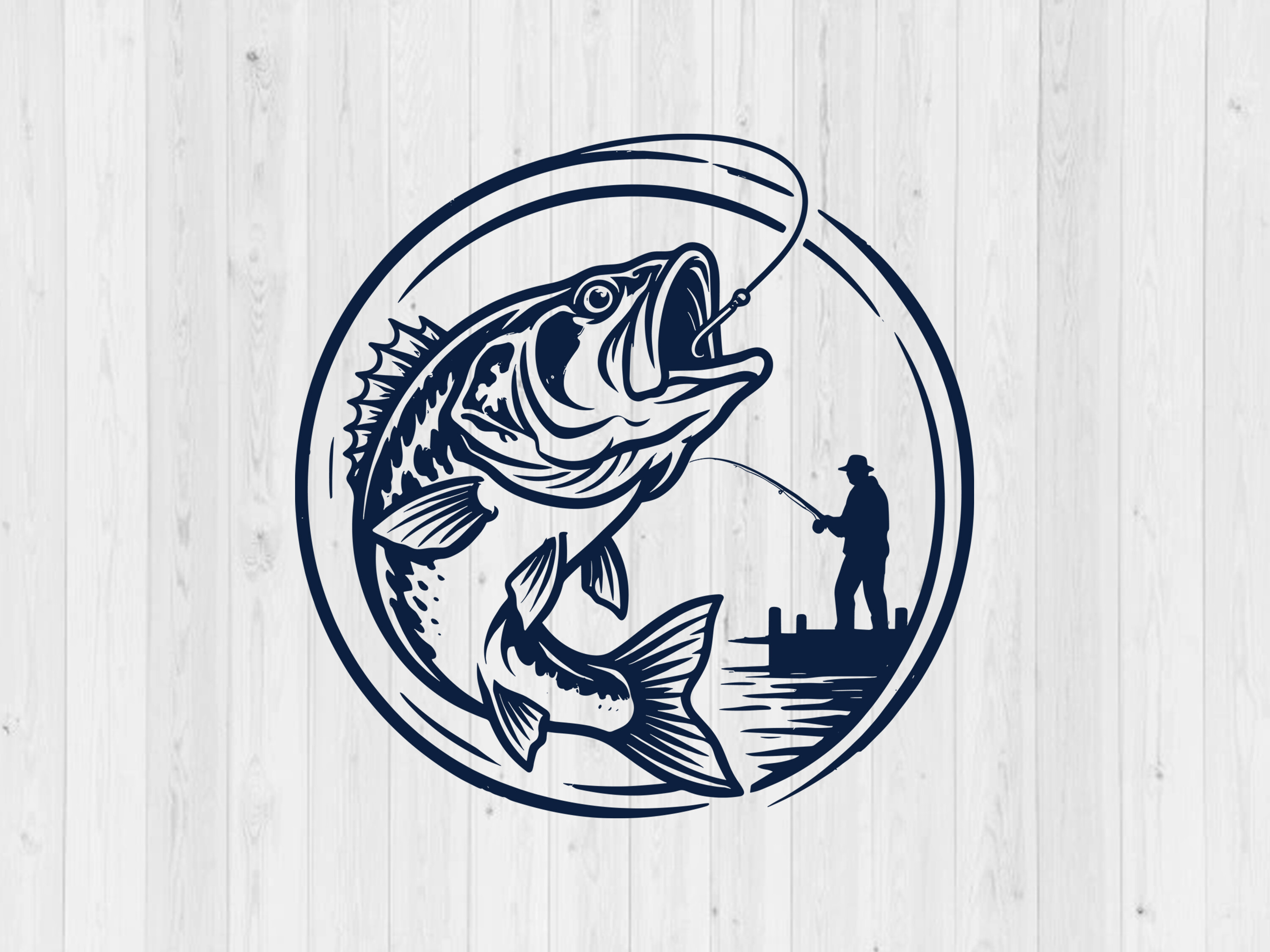 Bass Fishing SVG, PNG Fisherman Gift Graphic by shinecreativestore ...