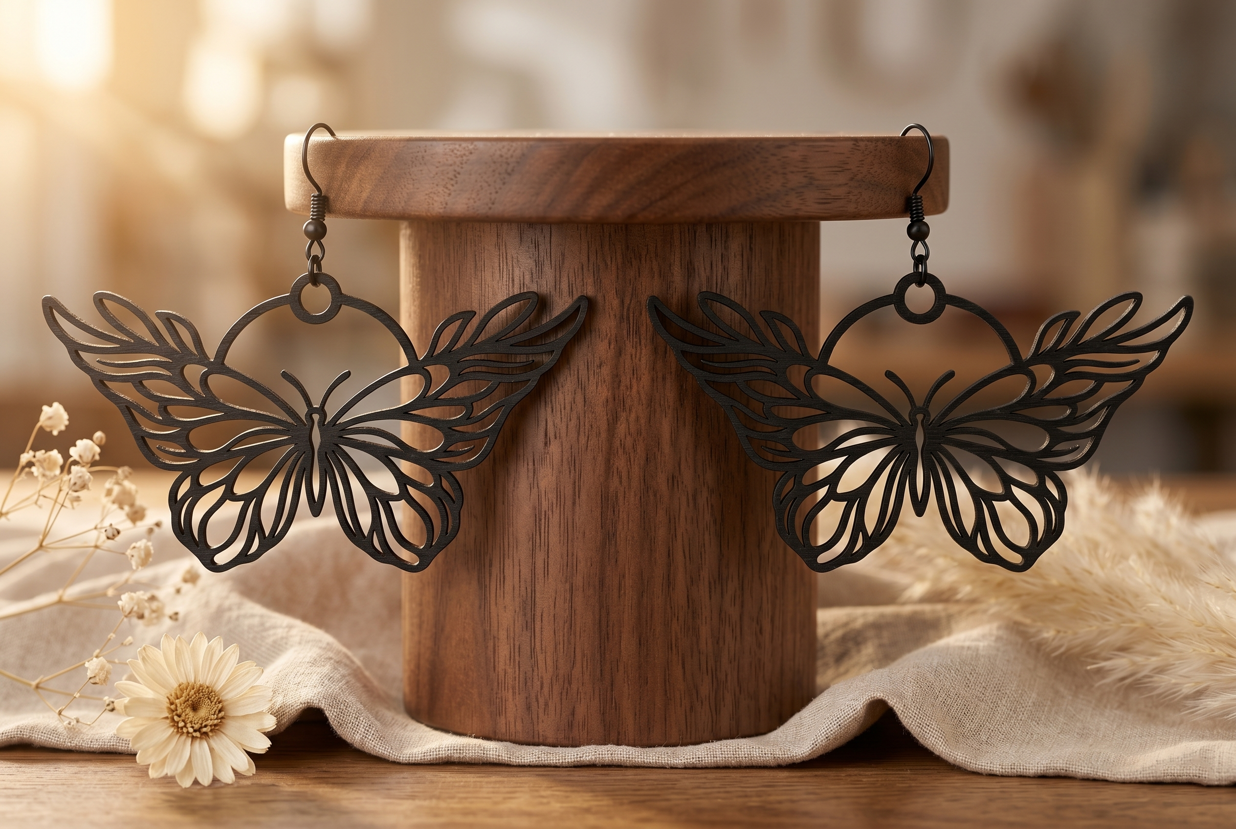 Butterfly Boho Earrings Laser Cut SVG · Creative Fabrica