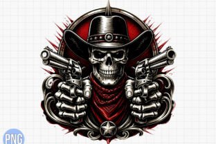 Cowboy Skull Western Dual Pistols PNG Graphic by Art Zone · Creative ...