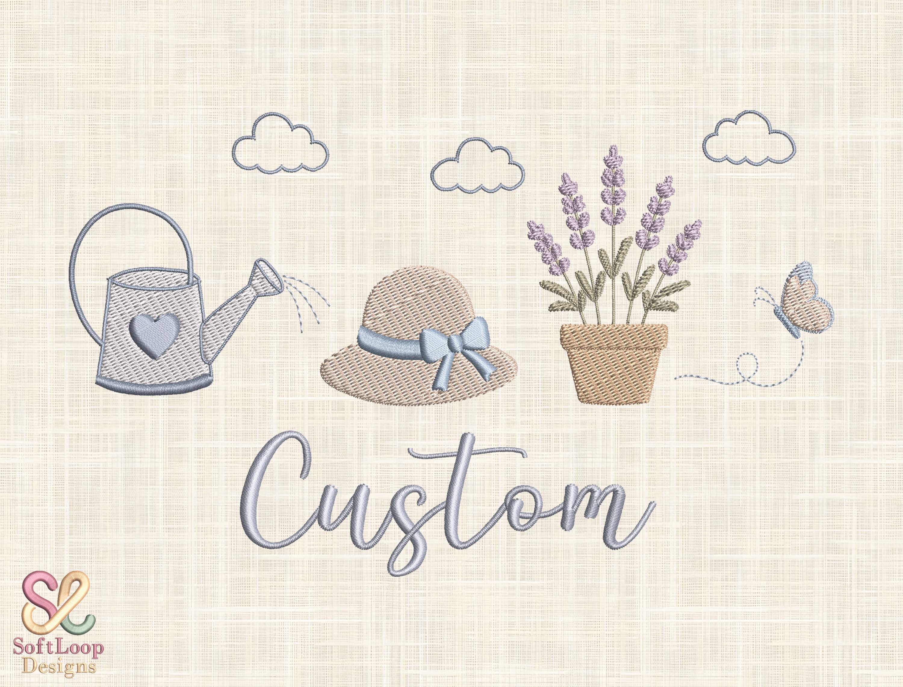 Custom Garden Embroidery Design · Creative Fabrica