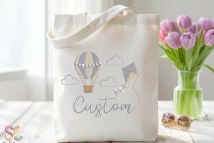 Custom Hot Air Balloon Embroidery Design · Creative Fabrica