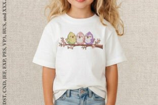 Cute Colorful Birds Embroidery Design · Creative Fabrica