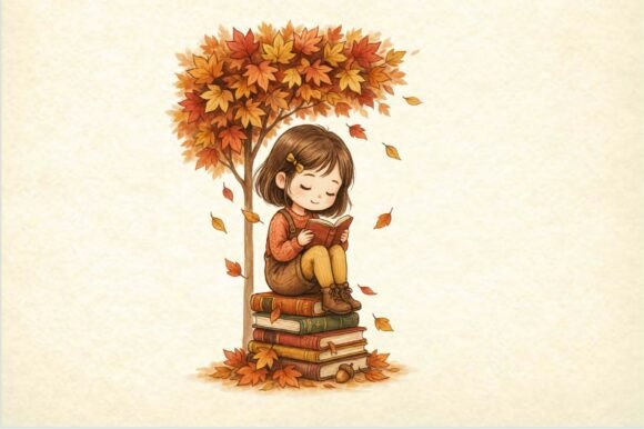 Cute Girl Reading Newspaper PNG Graphic by lazy kitty · Creative Fabrica