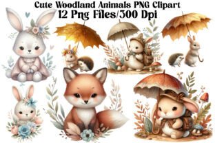 Cute Woodland Animals PNG Clipart Graphic by Sublimation Design ...