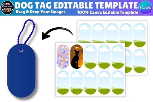 Dog Tag Canva Editable Template Graphic by Tempvora Magic · Creative ...