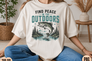 Find Peace in the Outdoors PNG Design Graphic by Craftcity · Creative ...
