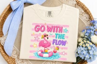 Go with the Flow Flamingo PNG Clipart Graphic by siatia · Creative Fabrica