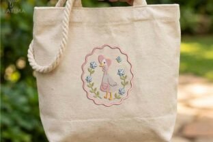 Goose Badge Embroidery Design · Creative Fabrica
