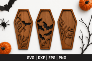 Halloween Coffin Wall Decor SVG Bundle · Creative Fabrica