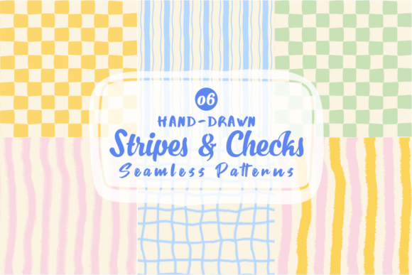 Hand Drawn Stripes & Checks Patterns Graphic by Lemon.design · Creative ...