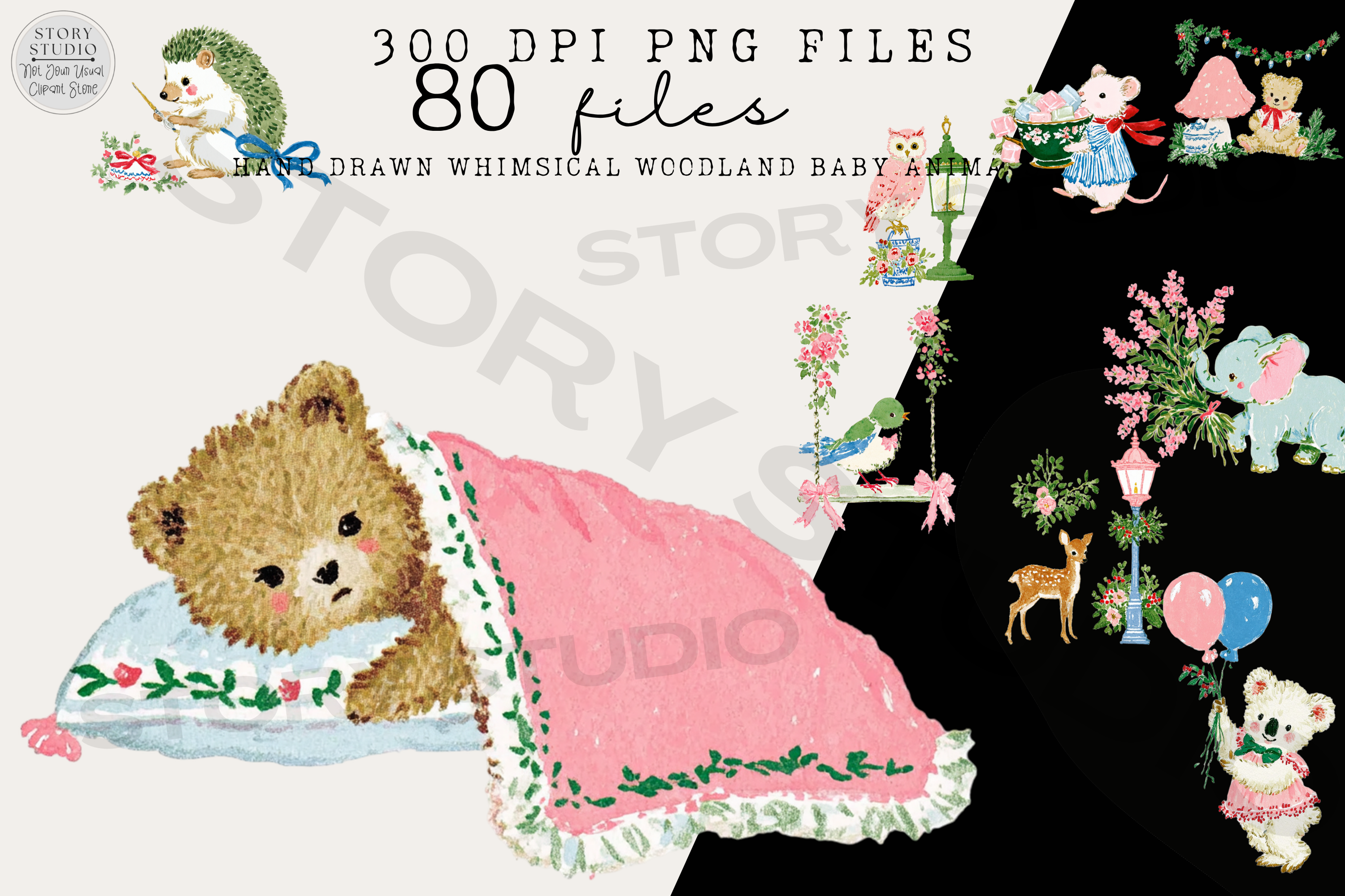Hand Drawn Whimsical Woodland Baby Graphic by Story Studio · Creative ...