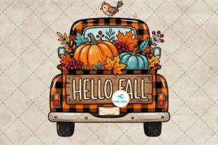 Hello Fall Pumpkin Truck PNG Graphic by studiopixelwave · Creative Fabrica
