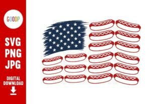 Hot Dog American Flag SVG Graphic by GoodPShop · Creative Fabrica