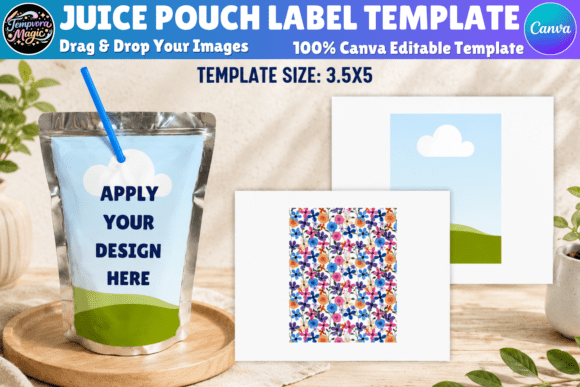 Juice Pouch Canva Editable Template Graphic by Tempvora Magic ...