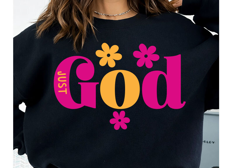 Just God SVG PNG Christian Faith Minimal Graphic by design king 62 ...