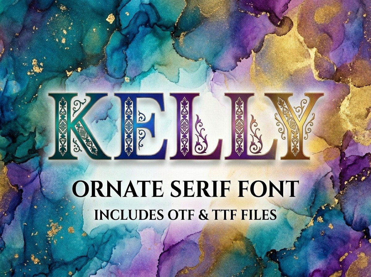 Kelly Font by pavel · Creative Fabrica