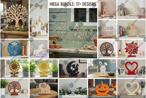 Laser Cut Fairy Light Stands Mega Bundle · Creative Fabrica