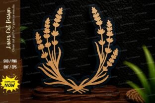 Lavender Floral Wreath Laser Cut Svg Des · Creative Fabrica