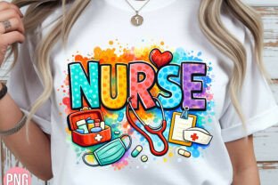 Nurse Watercolor Paint Splatter PNG Graphic by Moon Digital · Creative ...