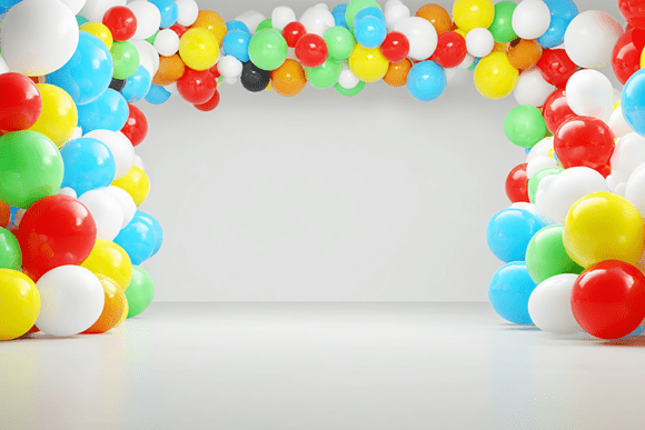 Party Balloon Border Background Graphic by TheDesignerDesigne ...