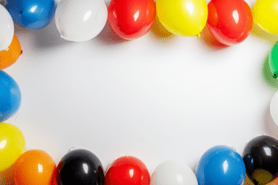 Party Balloon Border Background Graphic by TheDesignerDesigne ...