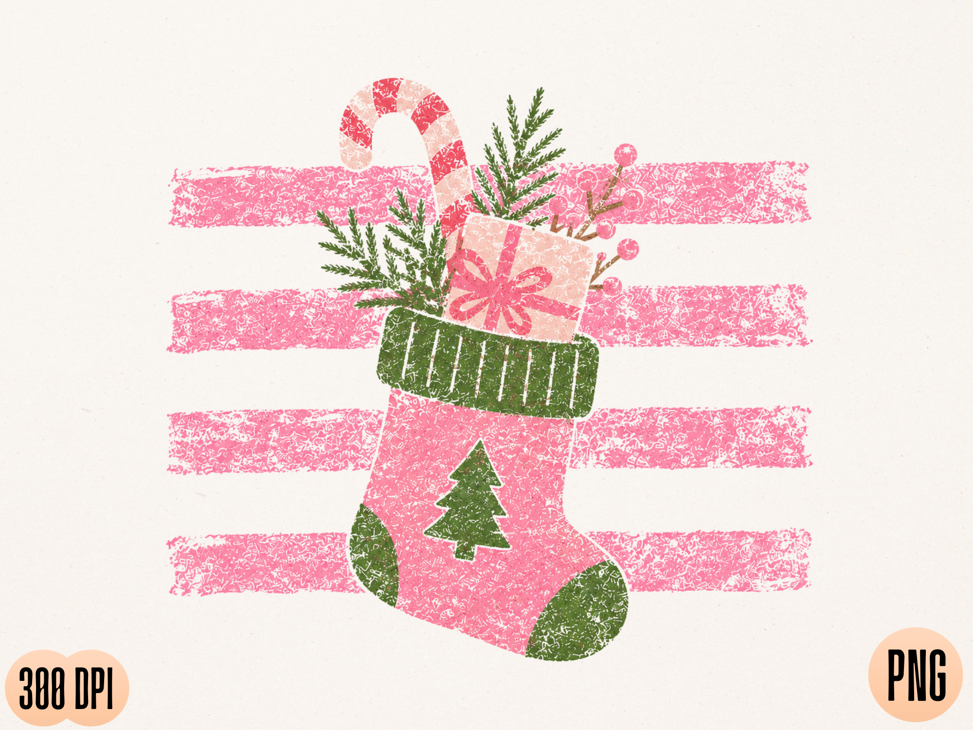 Pink Christmas Stocking PNG Design Graphic by Craftcity · Creative Fabrica