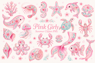 Pink Girly Summer Clipart PNG Bundle Graphic by Hassas Arts · Creative ...