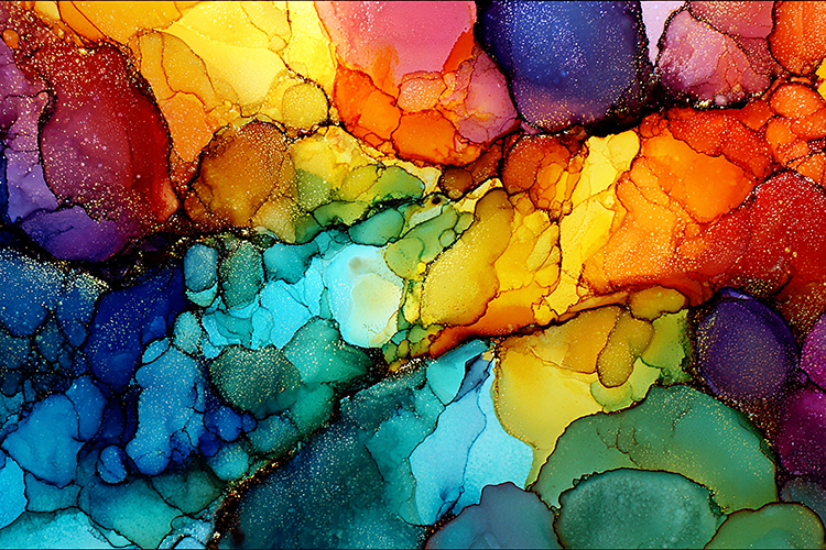 Rainbow Alcohol Ink Abstract Graphic by TheDesignerDesigne · Creative ...