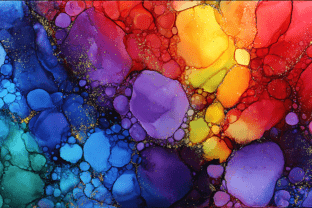 Rainbow Alcohol Ink Abstract Graphic by TheDesignerDesigne · Creative ...