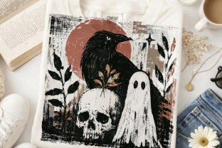 Raven Skull Ghost PNG Gothic Halloween Graphic by SvgModes · Creative ...