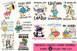 Sarcastic Sassy Funny Quotes Bundle PNG Graphic by DSIGNS · Creative ...