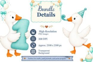 Silly Goose Birthday Clipart Graphic by TangledUpWithInk · Creative Fabrica