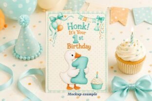 Silly Goose Birthday Clipart Graphic by TangledUpWithInk · Creative Fabrica
