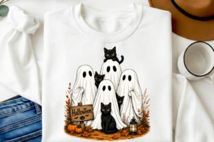 Spooky Ghost Family Cat Halloween PNG Graphic by SR Design · Creative ...