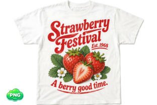 Strawberry Festival PNG Vintage Design Graphic by DIGITAL DESIGN SHOP ...