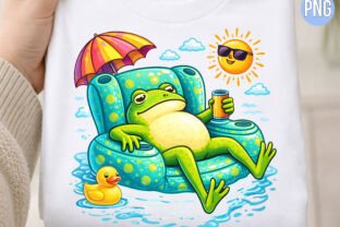 Summer Frog Pool Float T-shirt PNG Graphic by Ayla Prints · Creative ...